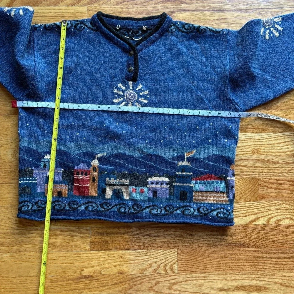 The Unbranded Brand | Sweaters | Vtg Scenic Village Knit Wool Henley ...